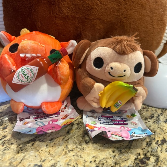 Zuru | Toys | Zuru Snackables Tabasco Dragon And Monkey Plush Toy Set ...